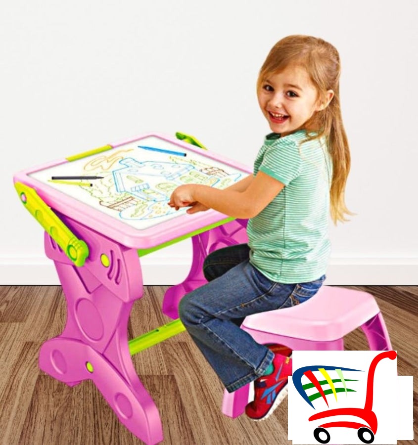Kreativni sto za crtanje za decu+ stolica – Kreativni sto za crtanje za decu+ stolica