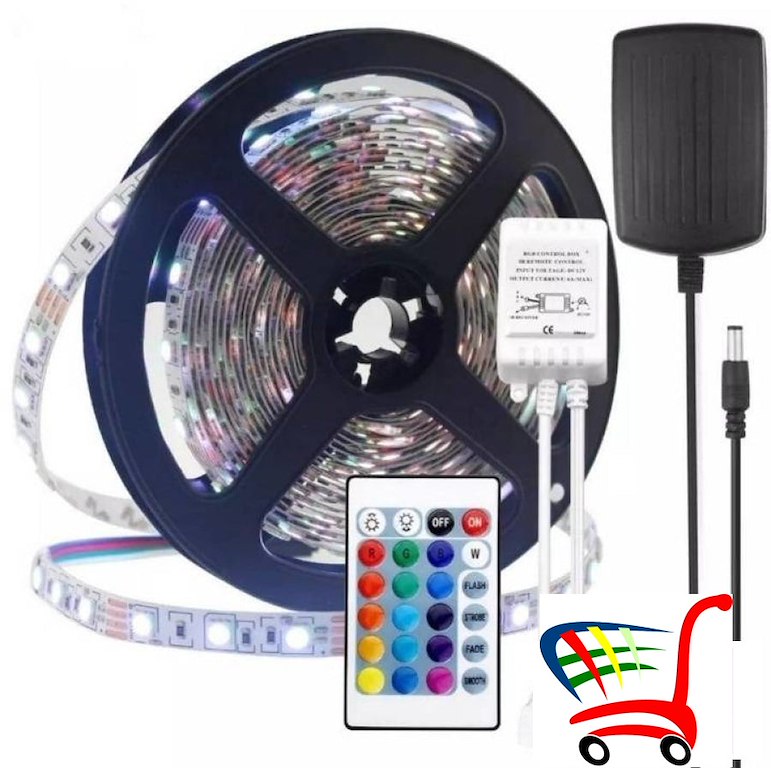 Led traka sa daljinskim RGB 16 boja 5m – Led traka sa daljinskim RGB 16 boja 5m