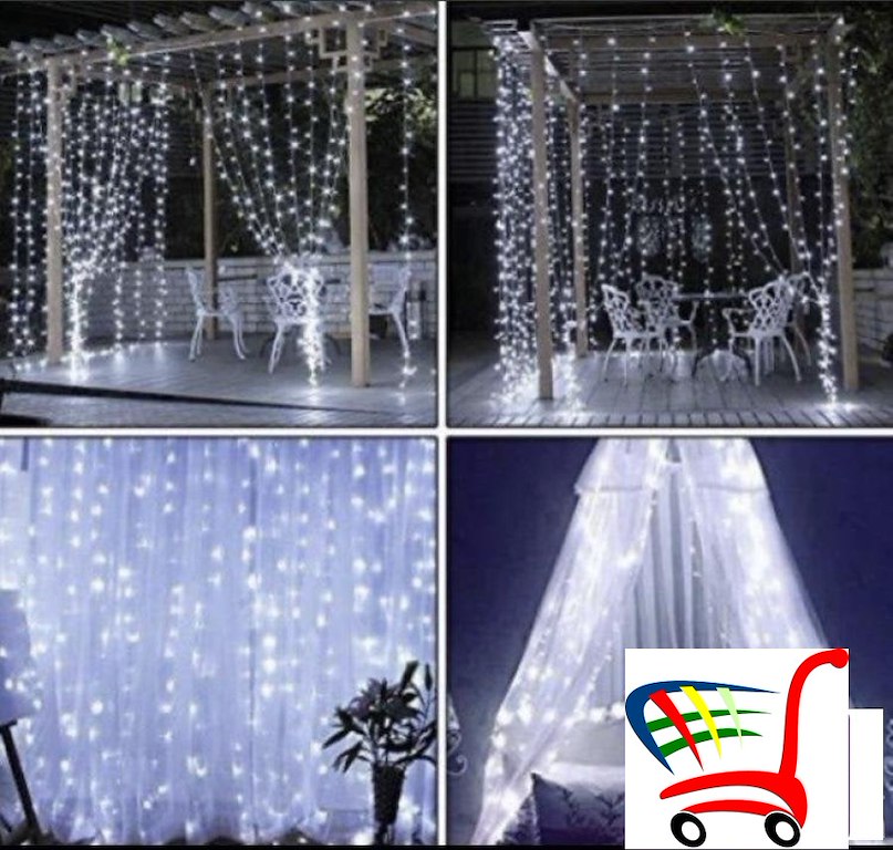 LED zavese godisnje 6×2. metra Vodootporne – LED zavese godisnje 6×2. metra Vodootporne