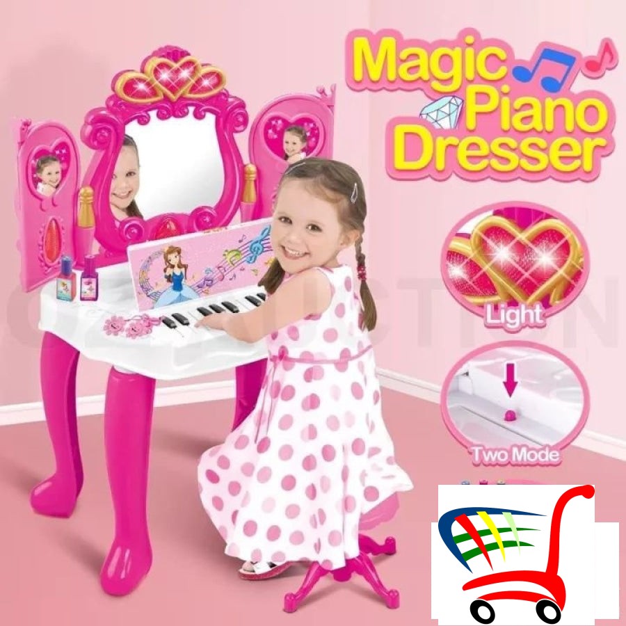 Magicni piano kozmeticko ogledalo DELUKS set za devojcice – Magicni piano kozmeticko ogledalo DELUKS set za devojcice