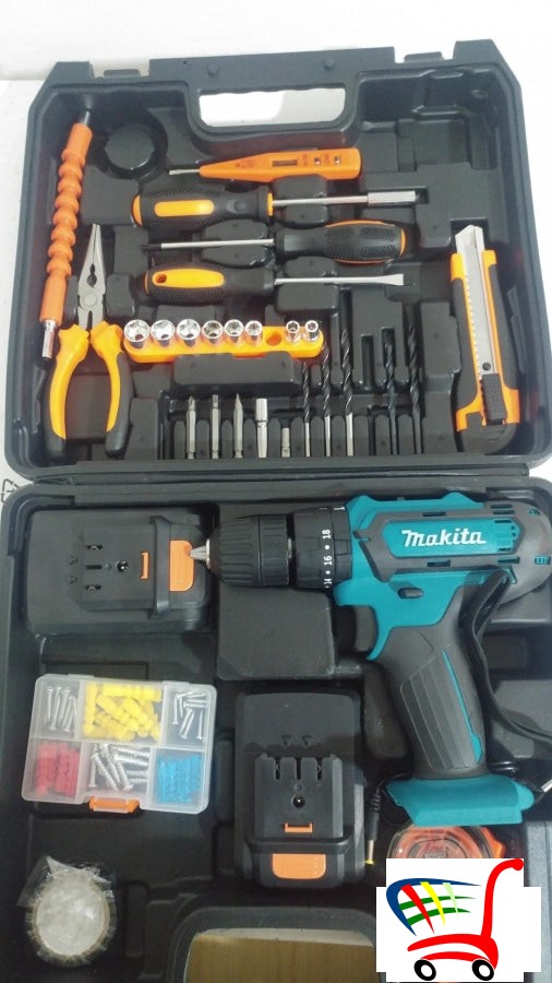 MAKITA Aku Srafilica-Busilica-Cekic 128v + Pribor+ 2 Baterie – MAKITA Aku Srafilica-Busilica-Cekic 128v + Pribor+ 2 Baterie