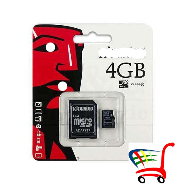 Memorijska – Micro SD 4GB + SD adapter – Memorijska – Micro SD 4GB + SD adapter