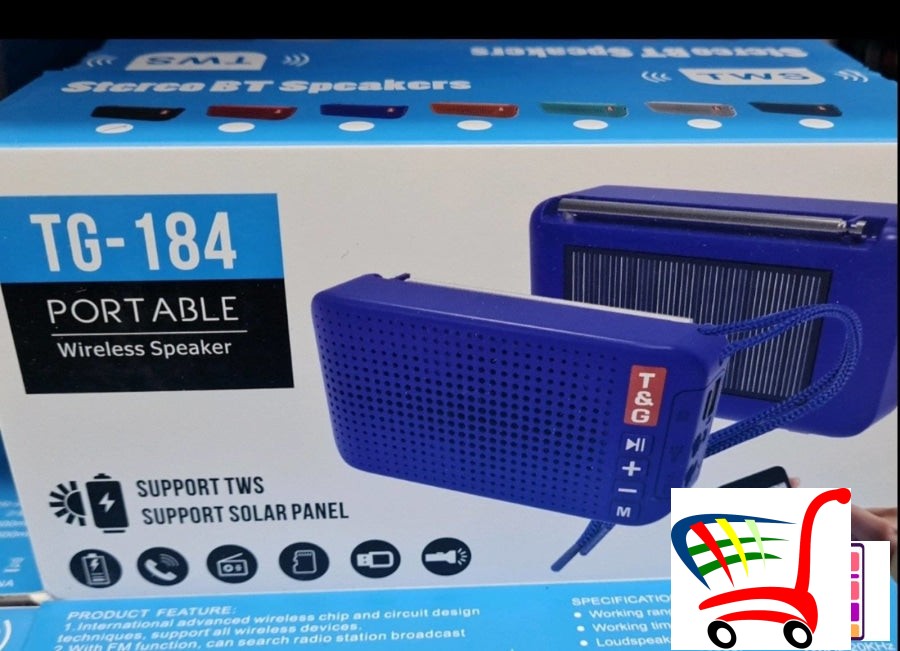 MINI Bluetooth zvučnik sa solarnim panelom/TG-184 – MINI Bluetooth zvučnik sa solarnim panelom/TG-184