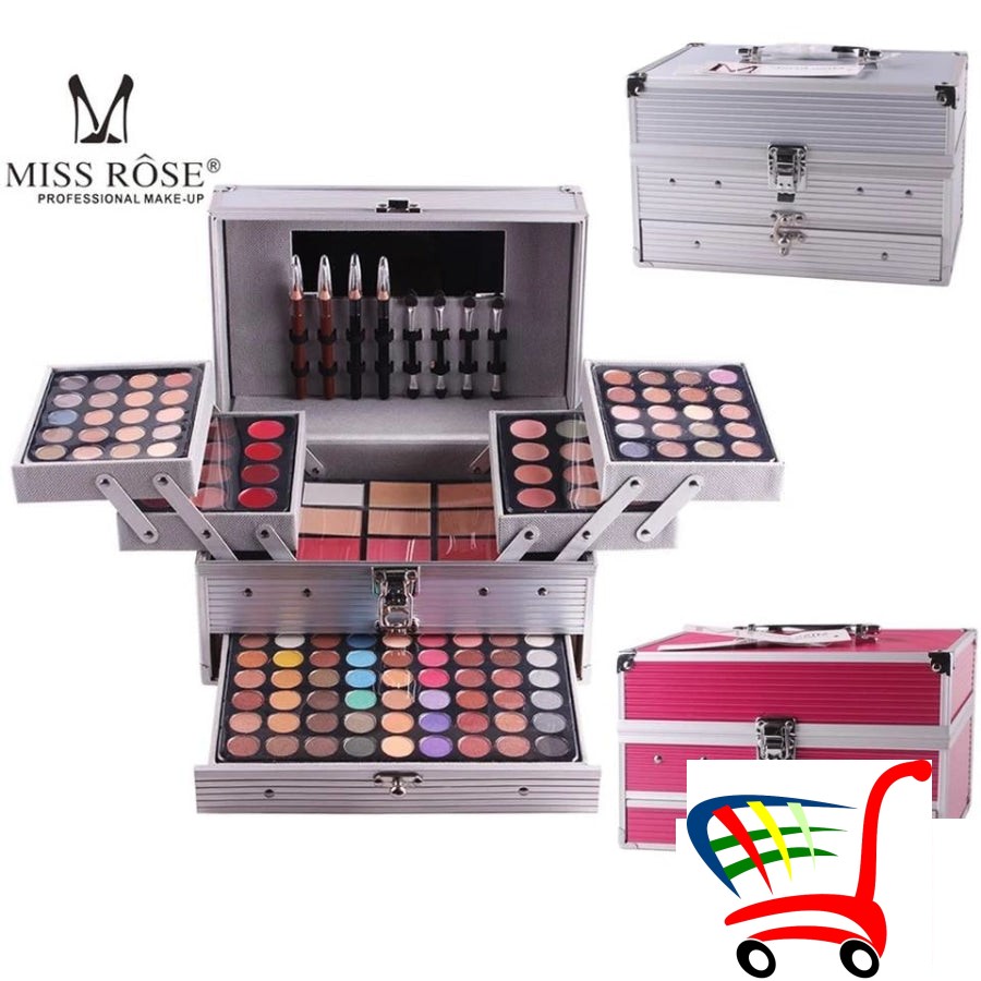 MISS ROSE kofer sa šminkom/veliki – MISS ROSE kofer sa šminkom/veliki