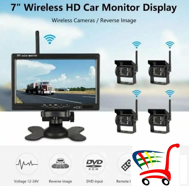 Monitor 7″+ wIfi 4 bezicne kamere za kamione – Monitor 7″+ wIfi 4 bezicne kamere za kamione