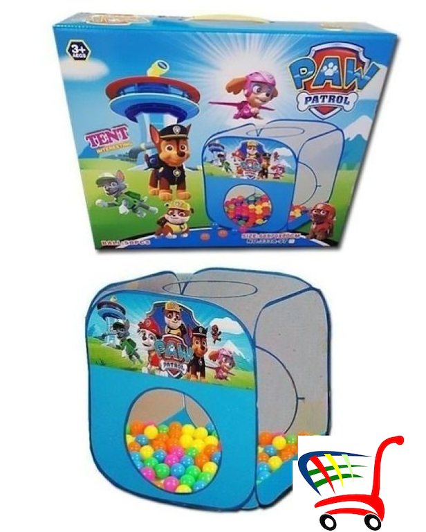 Paw Patrol- deciji sator 80x70x70cm + loptice – Paw Patrol- deciji sator 80x70x70cm + loptice