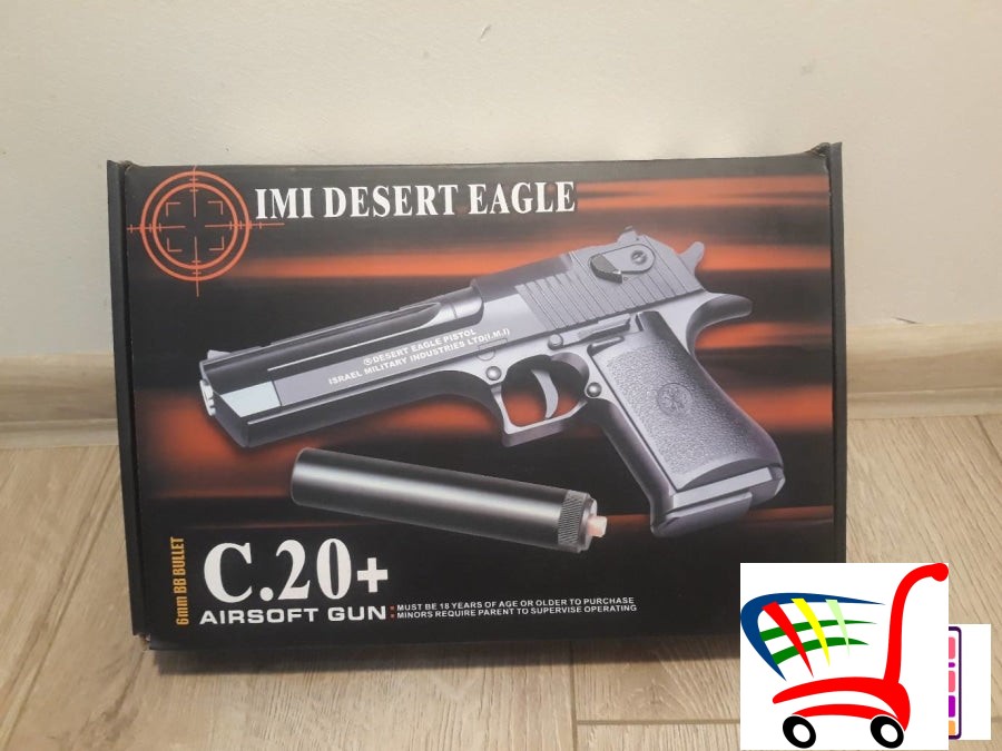 Pištolj C20 sa prigušivačem airsoft Desert Eagle – Pištolj C20 sa prigušivačem airsoft Desert Eagle