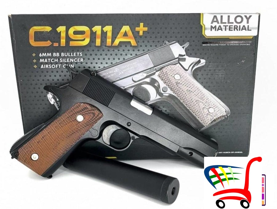 Pistolj metalni c1911A+ – Metalni pistolj na kuglice – Pistolj metalni c1911A+ – Metalni pistolj na kuglice