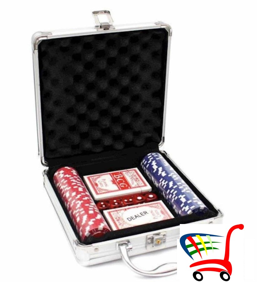 poker čipovi 100 kom sa dva špila karata i koferom – poker čipovi 100 kom sa dva špila karata i koferom