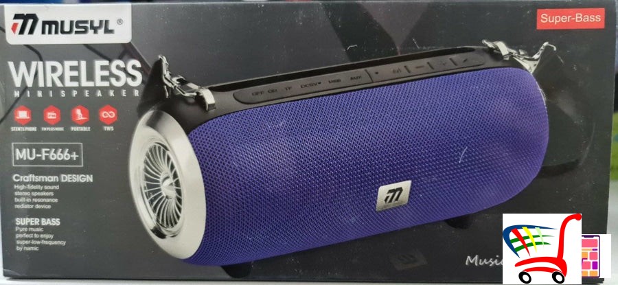 Prenosivi blutut zvučnik – FM/AM Mp3 USB AUX SD – Prenosivi blutut zvučnik – FM/AM Mp3 USB AUX SD