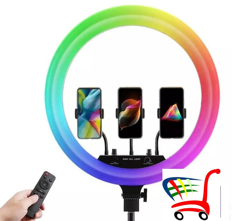 RGB Ring light 45cm + Stativ + daljinski upravljač – RGB Ring light 45cm + Stativ + daljinski upravljač