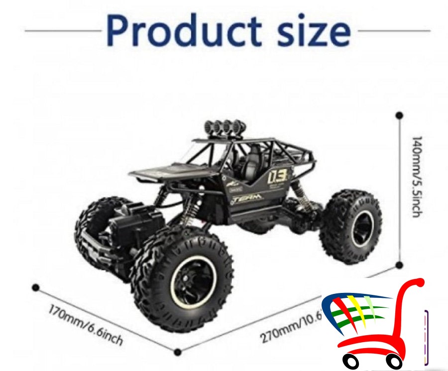 Rock Crawler metalni dzip na daljinski upravljac – Rock Crawler metalni dzip na daljinski upravljac