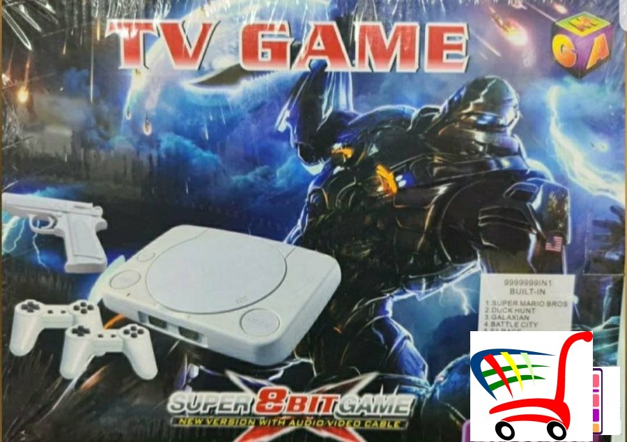 Sega – konzola 2 dzojstika i pistolj – TV game – Sega mega – Sega – konzola 2 dzojstika i pistolj – TV game – Sega mega