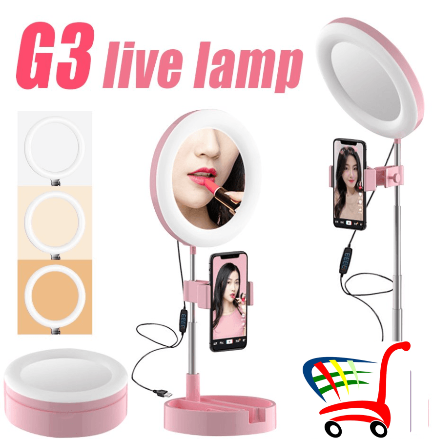 Selfi led lampa+ ogledalo () – Selfi led lampa+ ogledalo ()