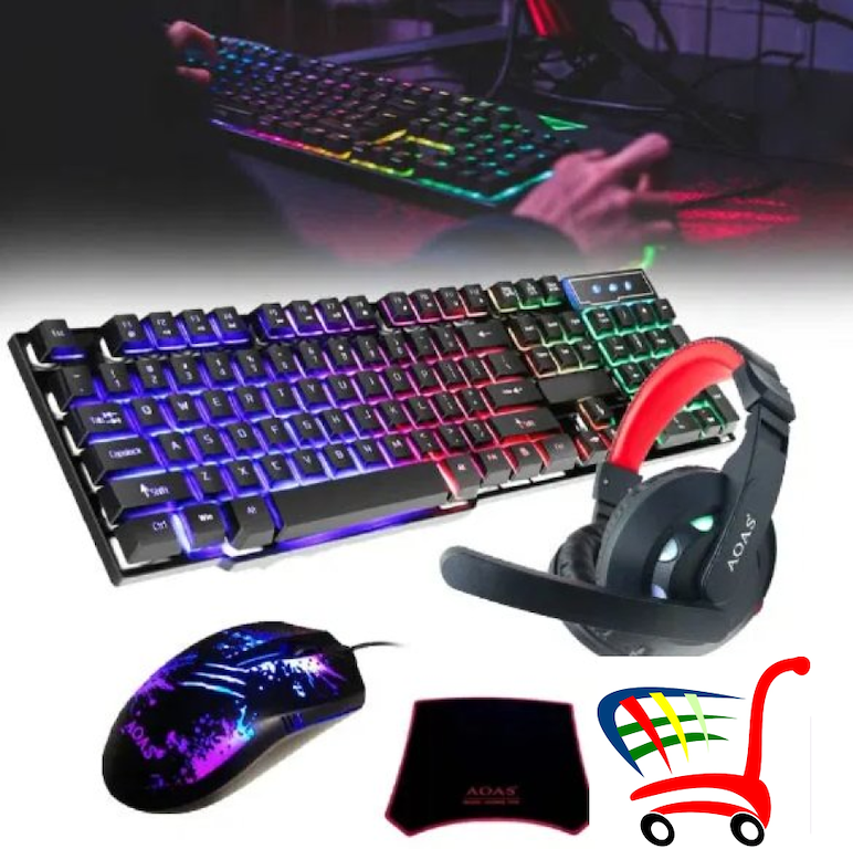 Set tastatura+mis+slusalice+podloga – Set tastatura+mis+slusalice+podloga