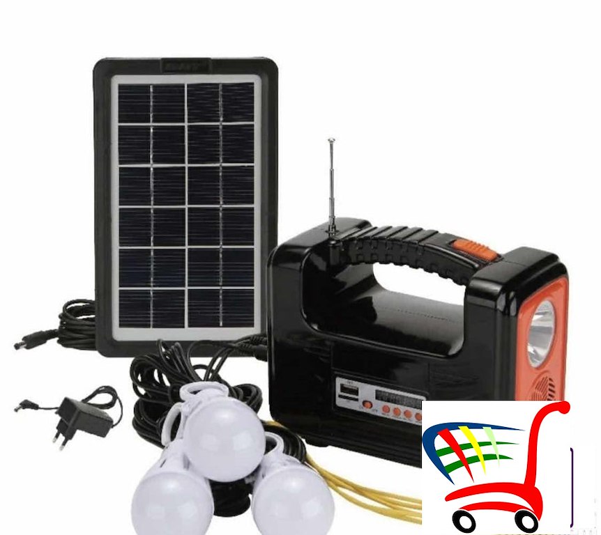 solarna lampa sistem AC + 3 sijalice punjač radio blutut – solarna lampa sistem AC + 3 sijalice punjač radio blutut