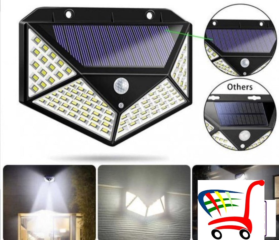 Solarni Reflektor 4 komada SOLARNA LAMPA 100 Dioda – Solarni Reflektor 4 komada SOLARNA LAMPA 100 Dioda