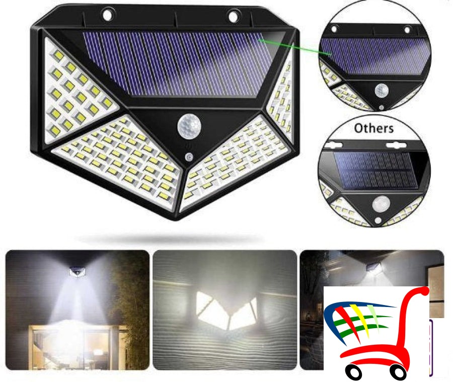 Solarni Reflektor 4 komada SOLARNA LAMPA 100 Dioda – Solarni Reflektor 4 komada SOLARNA LAMPA 100 Dioda