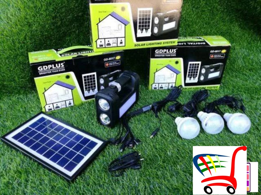 Solarni sistem Sa Akumulatorom + 3 LED Sijalice + USB – Solarni sistem Sa Akumulatorom + 3 LED Sijalice + USB