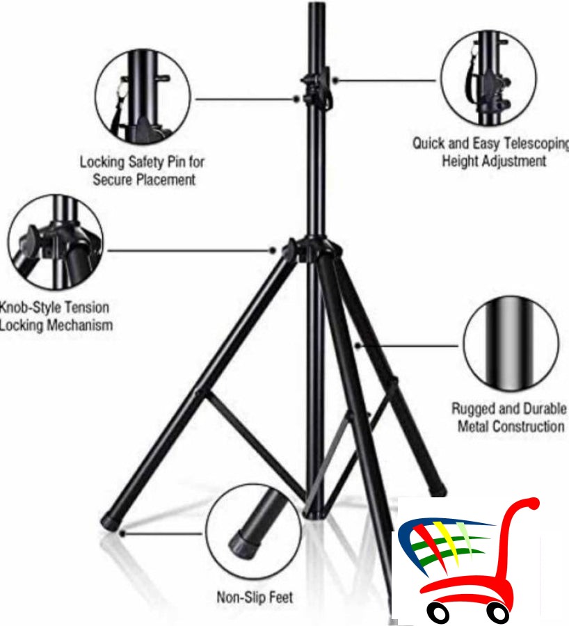 Stalak za zvučnik – tripod nosač držač za zvučnik – 3 veliči – Stalak za zvučnik – tripod nosač držač za zvučnik – 3 veliči