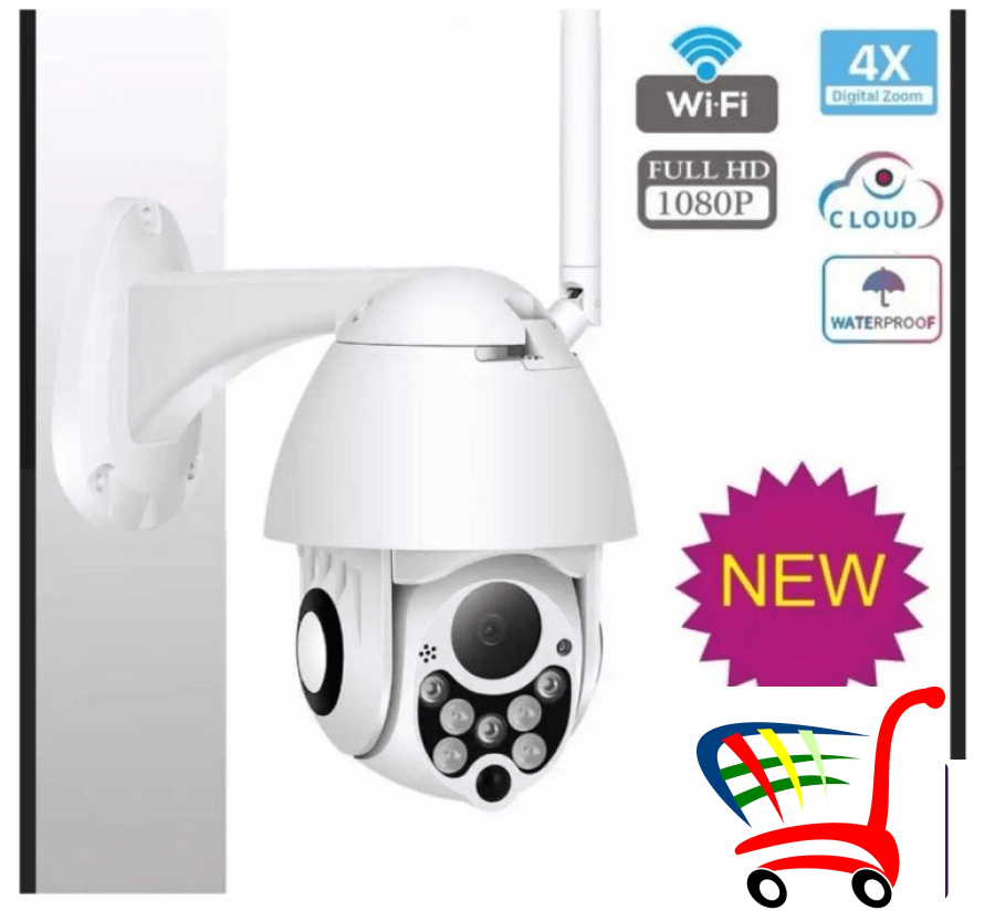 SUPER Kamera – IP WiFi PTZ – 360 Vodootporna 1080P FULL HD – SUPER Kamera – IP WiFi PTZ – 360 Vodootporna 1080P FULL HD