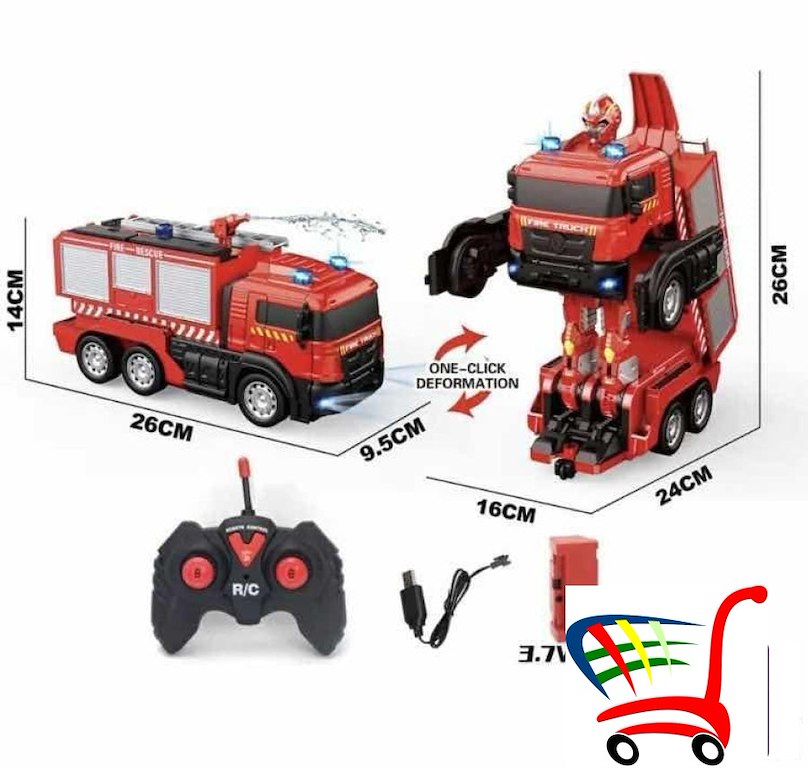 Vatrogasac transformers na daljinski sa pustanjem vode – Vatrogasac transformers na daljinski sa pustanjem vode