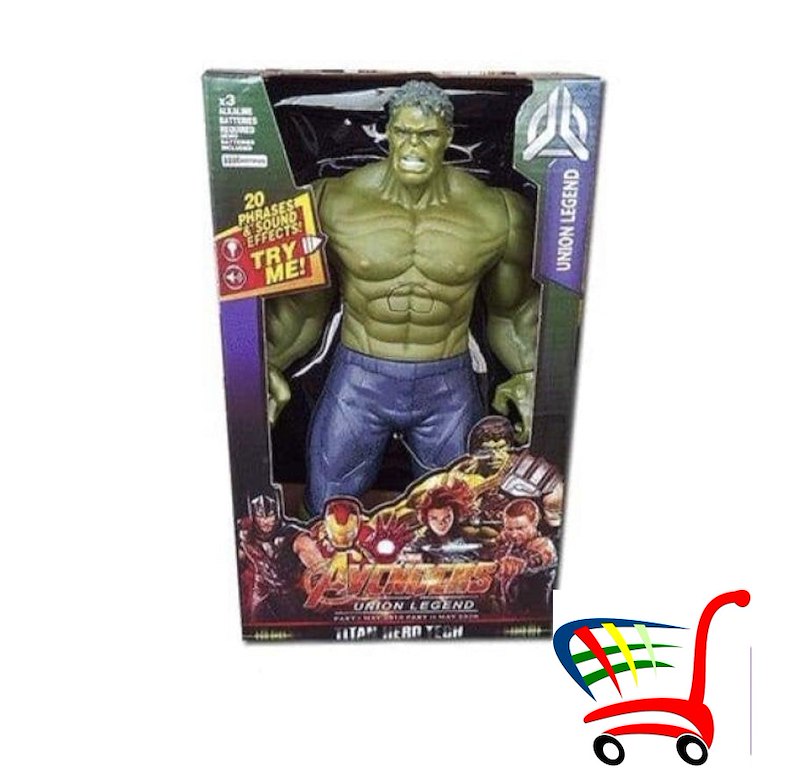 Veliki Super Heroji 30cm sa svetlom i zvukom Hulk,Spajdermen – Veliki Super Heroji 30cm sa svetlom i zvukom Hulk,Spajdermen