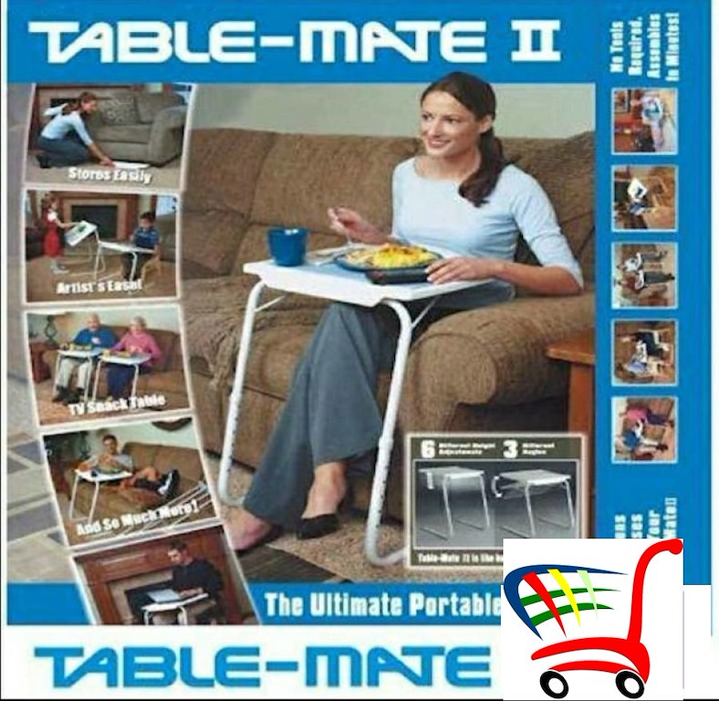 Višenamenski podesivi prenosivi sto – Table mate 2 – stočić – Višenamenski podesivi prenosivi sto – Table mate 2 – stočić