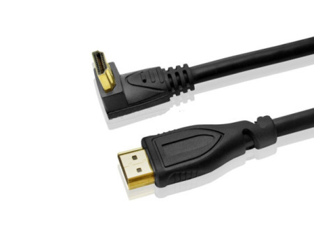 Xwave HDMI kabl /4K/1,8m dužina/konektor pod uglom od 90°/pozlaćeni konektori/crni ( NT005 1,8m 90° )