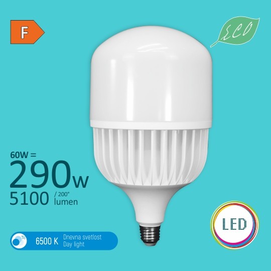 LED sijalica 60W E27 6500K hladno bela