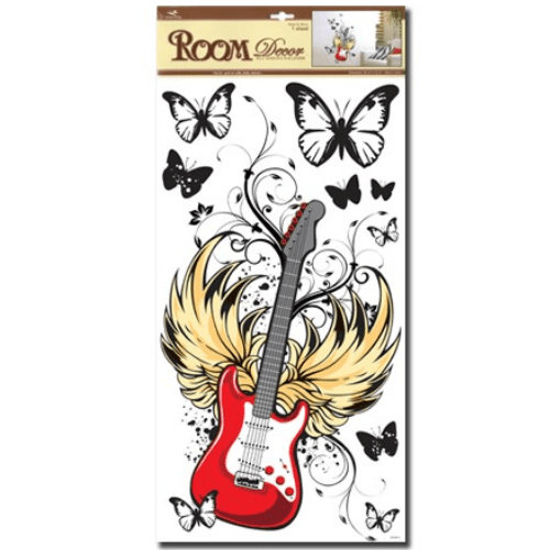 Zidna dekoracija 60x30cm Rok gitara StarPak crno-crveno 254181