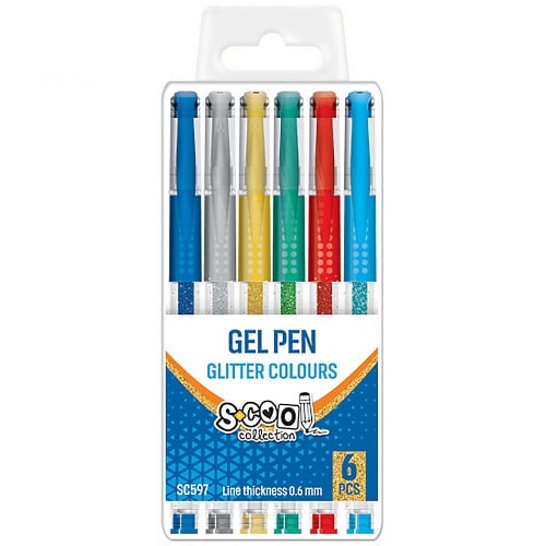 Olovka gel glitter set 6 boja SC597 NS26307