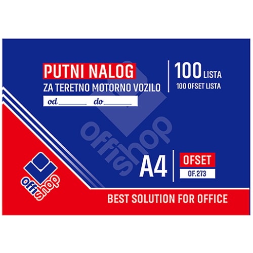 Putni nalog za teretno motorno vozilo Offishop OF273 NS26379