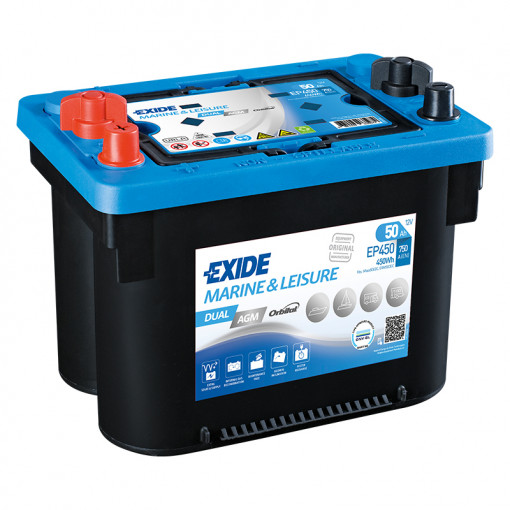 Exide Marine&Multifit EP450 DUAL AGM 12V 50Ah