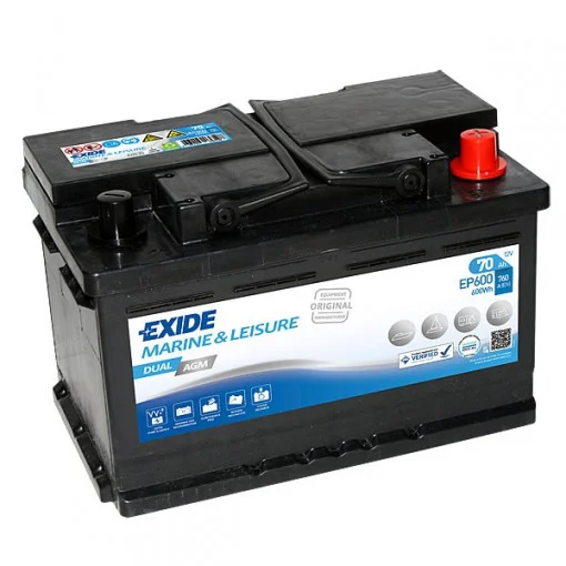 Exide Marine EP600 DUAL AGM 12V 70Ah