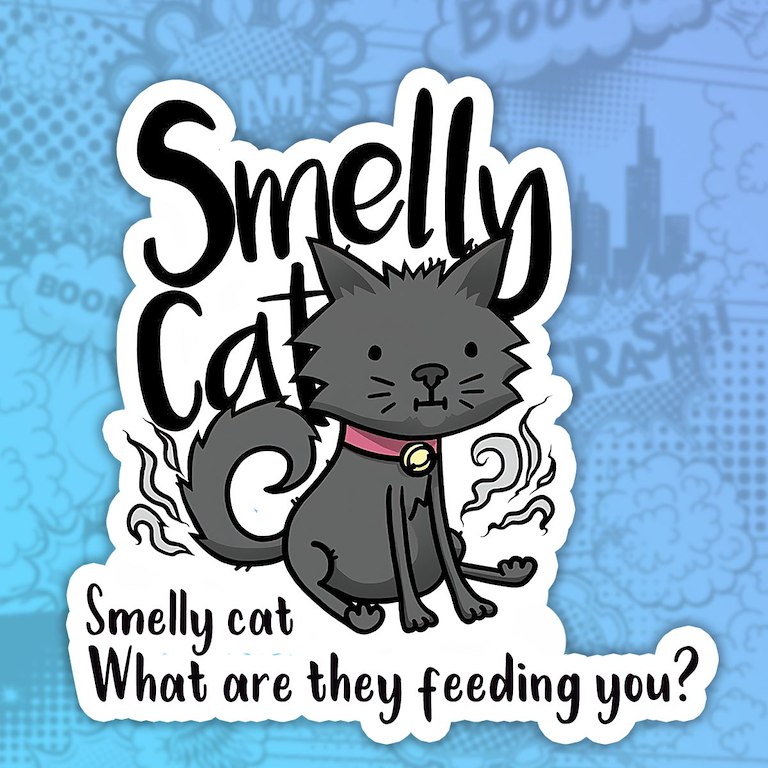 SMELLY CAT FRIENDS STIKER