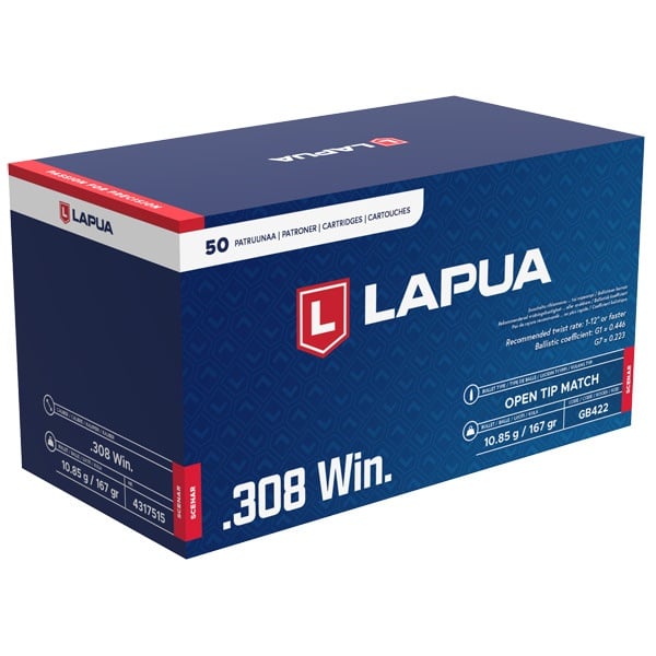 .308 win Lapua Scenar HPBT 167gr GB422