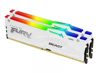 KINGSTON DIMM DDR5 32GB (2x16GB kit) 6000MTs KF560C36BWEA-32 FURY Beast RGB White EXPO