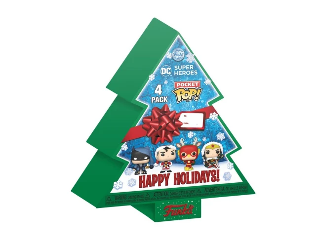 Funko (050455) Pocket POP DC Holiday Tree Holiday Box 4 komada figurica