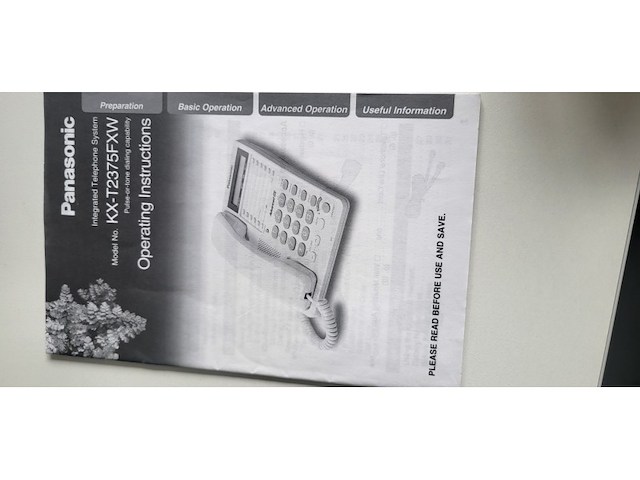 Uputstvo za upotrebu user manual PANASONIC telefon