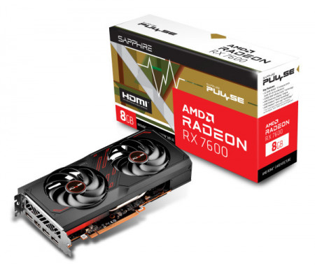 VGA SAPPHIRE PULSE AMD RADEON™ RX 7600 GAMING OC 8GB GDDR6 HDMI / 3xDP, 11324-01-20G