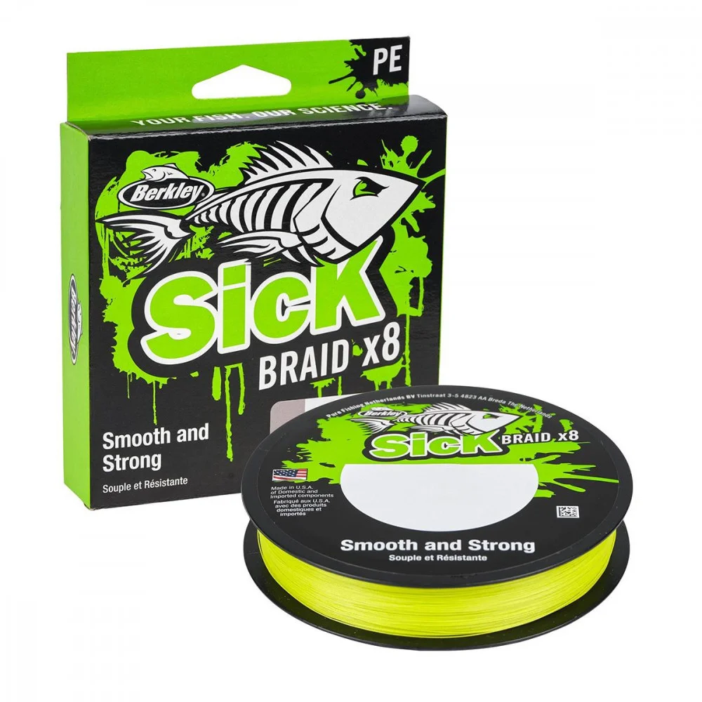 BERKLEY SICK BRAID FLAME GREEN 0.10MM 7.5KG 150M (1558745)