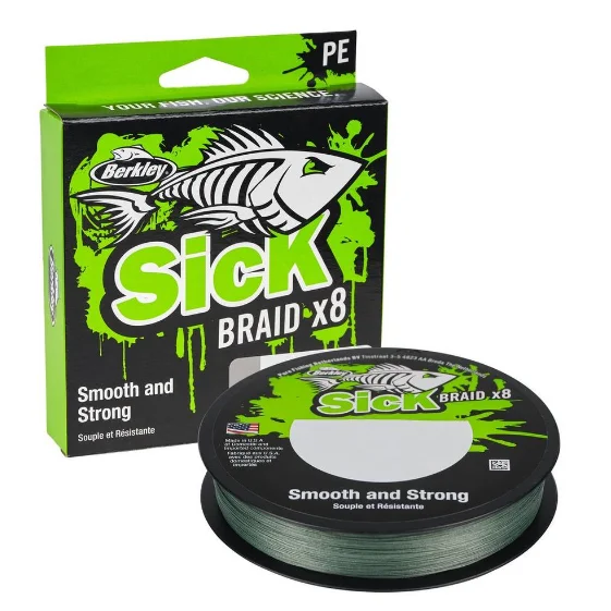 BERKLEY SICK BRAID MOSS GREEN 0.08MM 6KG 150M (1558594)