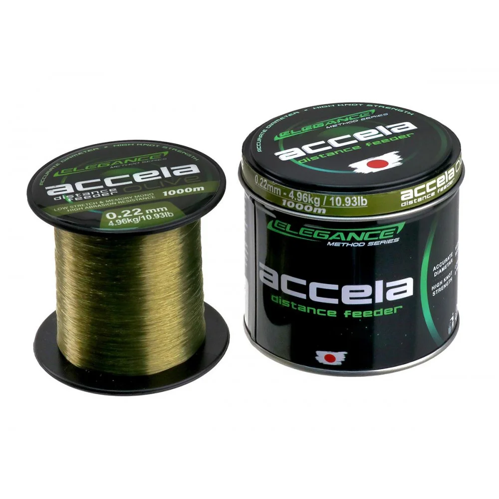 ELEGANCE METHOD ACCELA DISTANCE FEEDER OLIVE 1000M 0.22MM