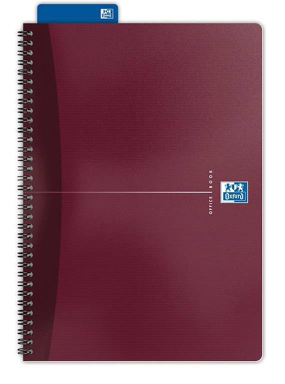 OXFORD Sveska Office Essentials A4+ linije bordo