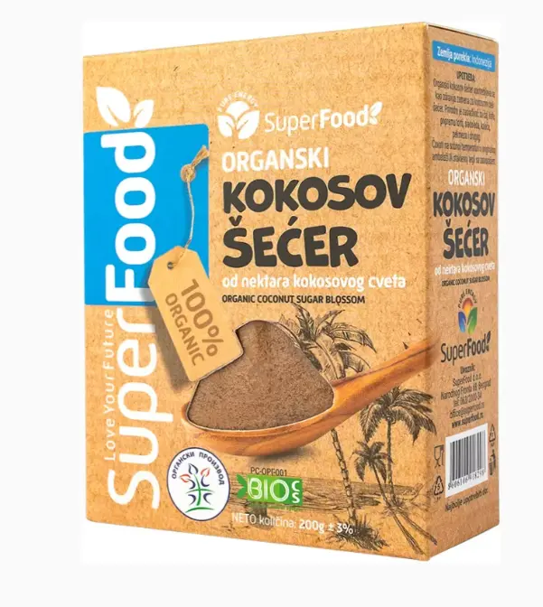 SUPER FOOD Kokosov šećer 200 g ORGANIC