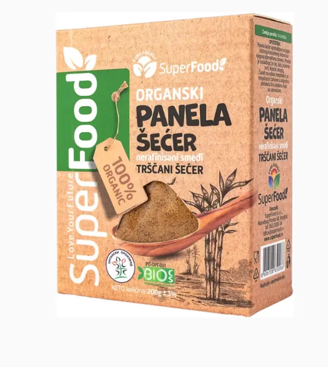 SUPER FOOD Panela šećer trščani smeđi 200 g ORGANIC