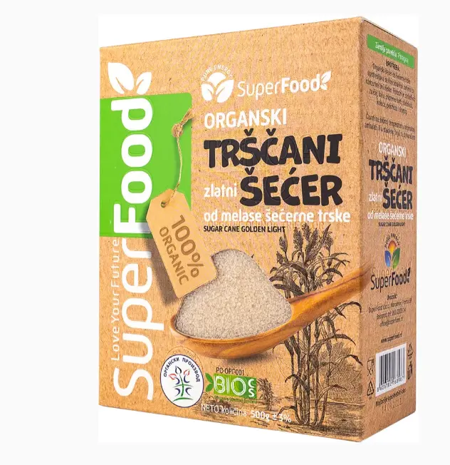 SUPER FOOD Trščani zlatni šećer 500 g ORGANIC