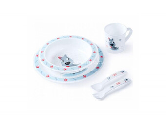 CANPOL BABY SET ZA HRANJENJE 4401 - DOG (4401_blu)