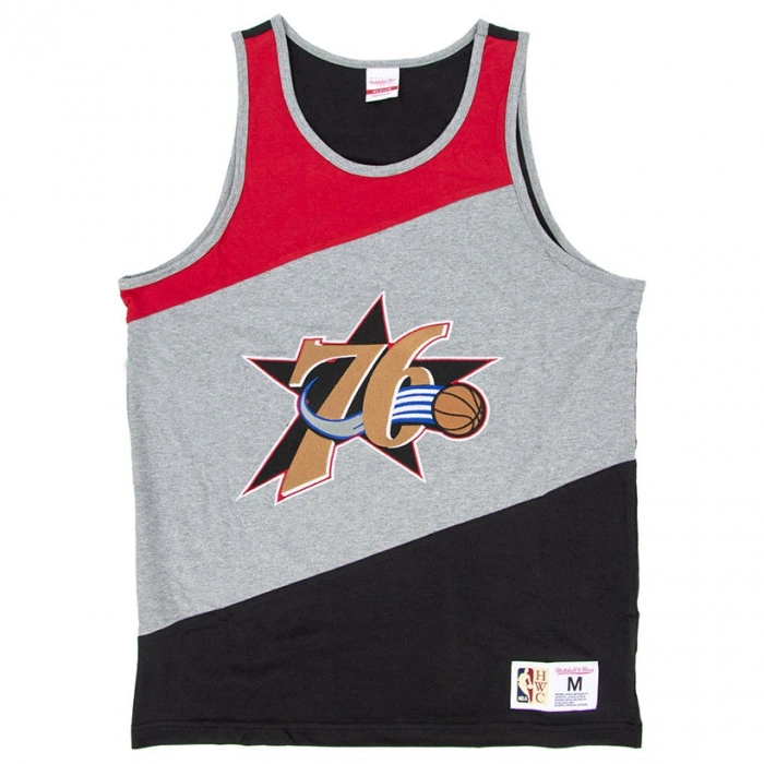 Philadelphia 76ers Mitchell and Ness HWC Colorblocked Cotton Tank Top majica